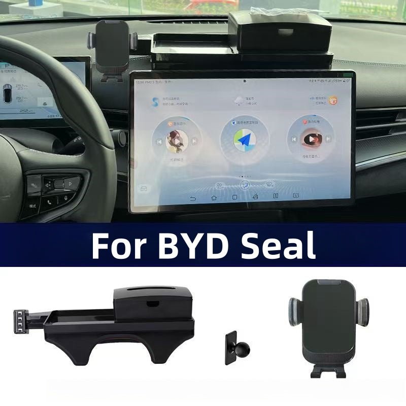 For BYD Seal Screen Rear Tissue Box Mobile Phone Holder